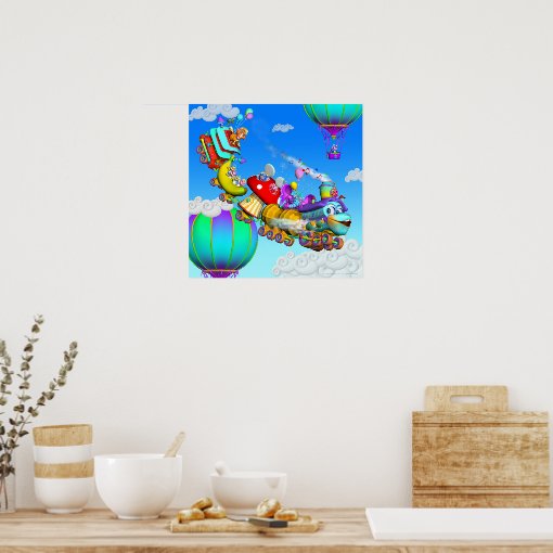 The GiggleBelly Train 18x18 Poster | Zazzle