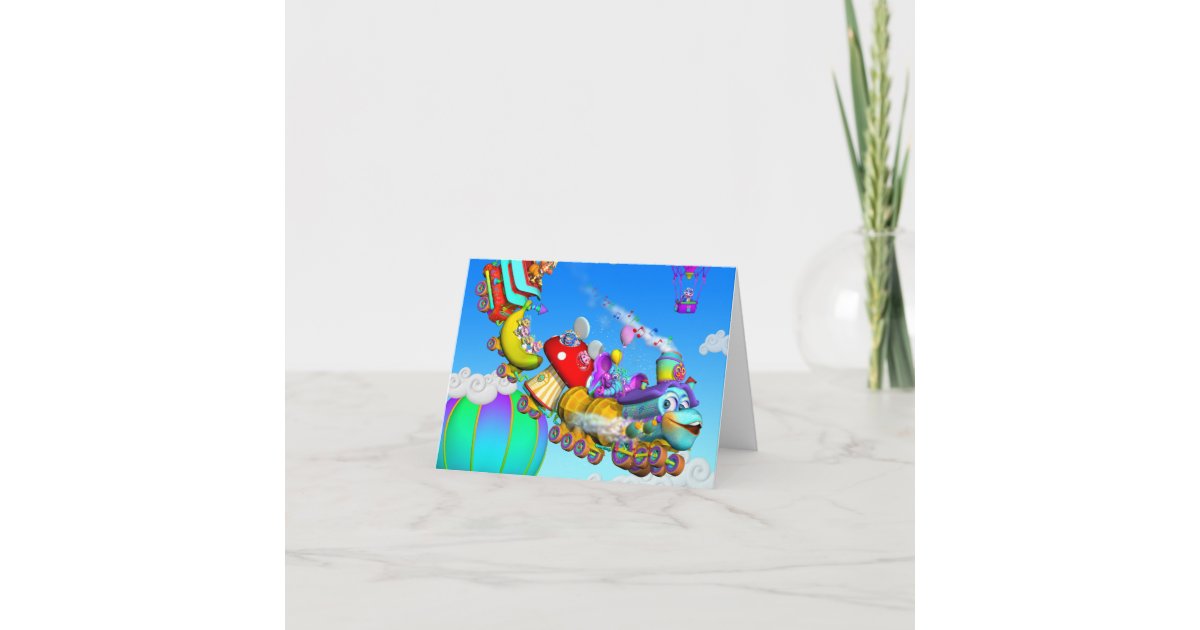 The GiggleBelly Train Note Card | Zazzle