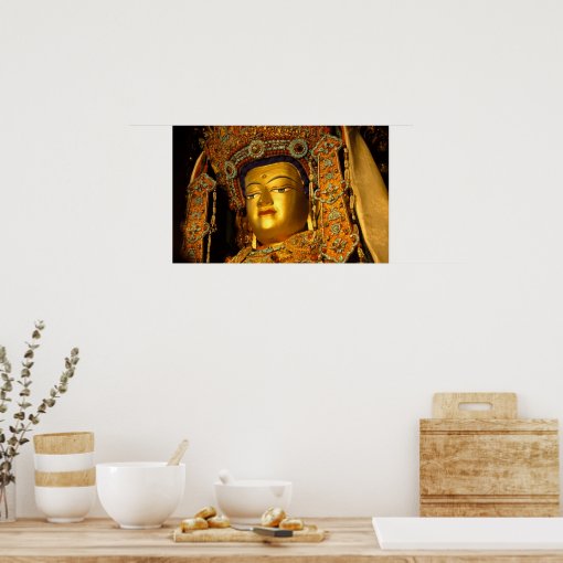 The gilded Jowo Buddha Statue, Jokhang Temple, Poster | Zazzle