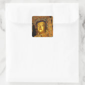 The gilded Jowo Buddha Statue, Jokhang Temple, Square Sticker | Zazzle
