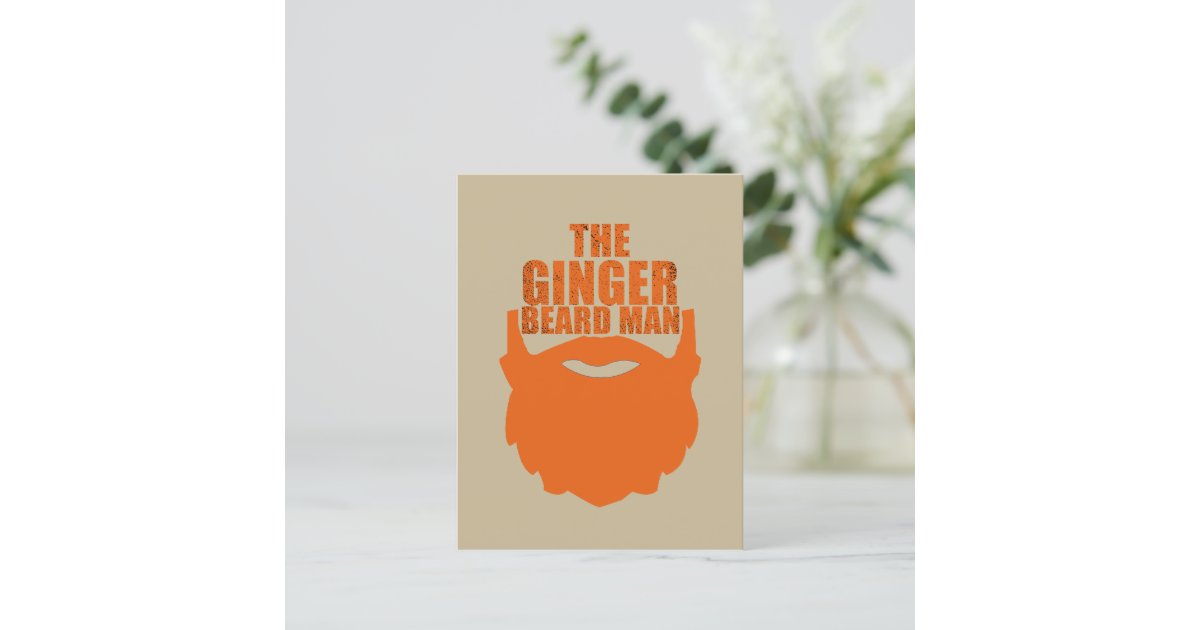 The ginger beard man postcard | Zazzle