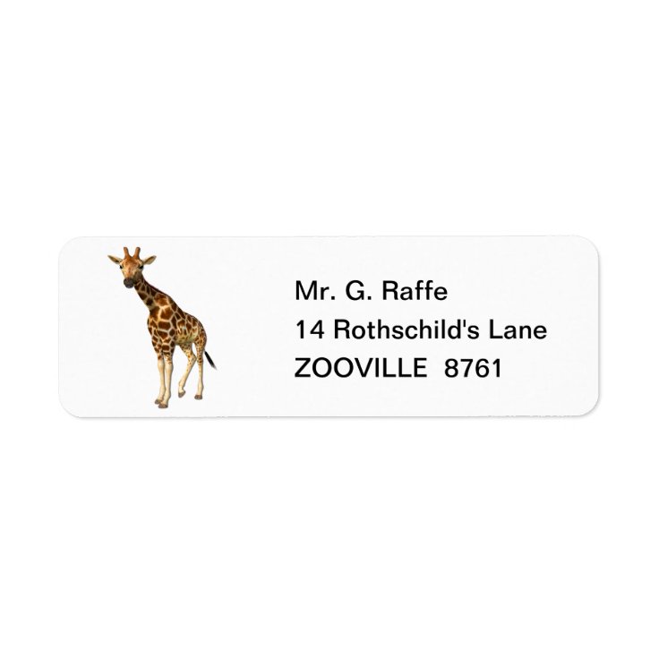 The Giraffe Label | Zazzle