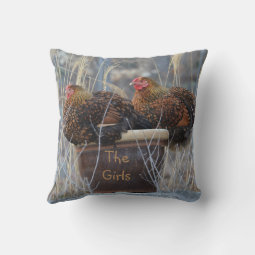 "The Girls" Comfy Chicken Pillow | Zazzle