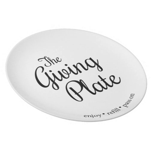 The Giving Plate - Simple Version | Zazzle