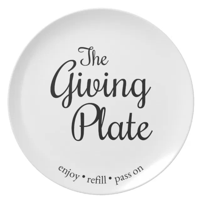 The Giving Plate - Simple Version | Zazzle
