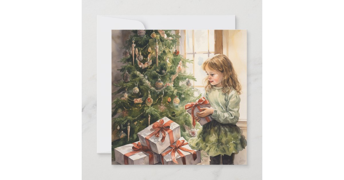 The Giving Tree Holiday Card | Zazzle