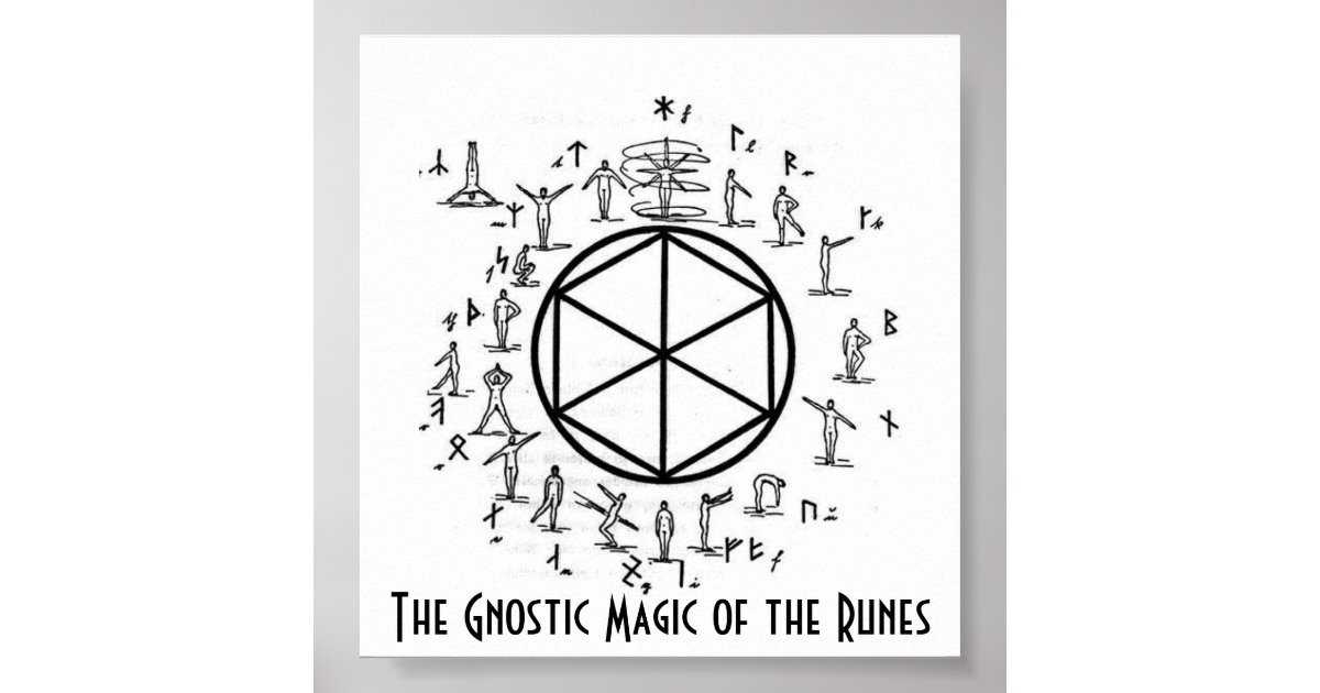The Gnostic Magic of the Runes Poster | Zazzle