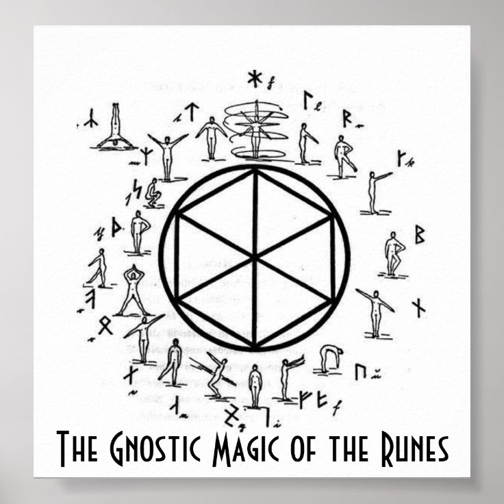 The Gnostic Magic of the Runes Poster | Zazzle