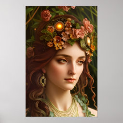 The Goddess Demeter | Digital Art Poster | Zazzle