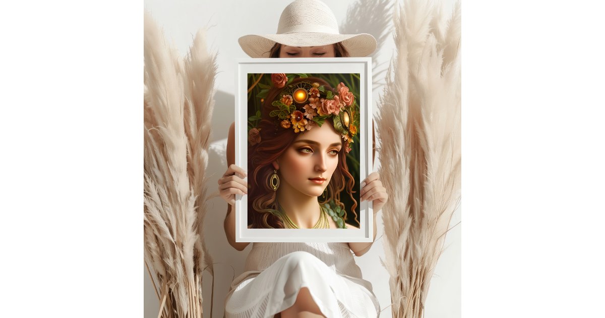 The Goddess Demeter | Digital Art Poster | Zazzle