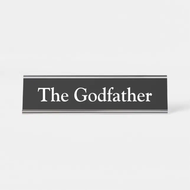The Godfather, Desk Name Plate | Zazzle