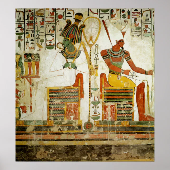 The Gods Osiris and Atum, from Tomb of Poster | Zazzle