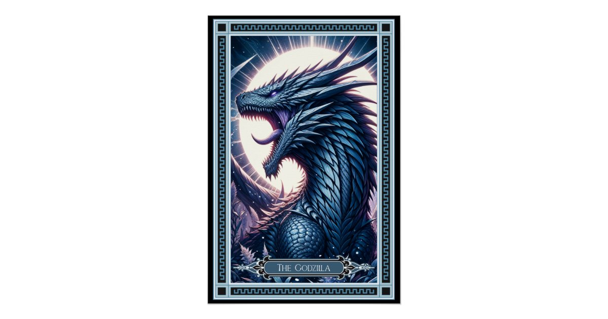 The Godzilla Tarot Card Poster | Zazzle
