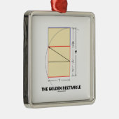 The Golden Rectangle (Geometry Math Ratio) Metal Ornament | Zazzle