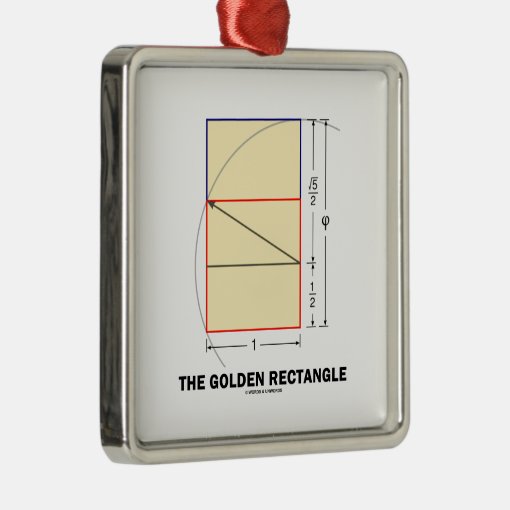 The Golden Rectangle (Geometry Math Ratio) Metal Ornament | Zazzle