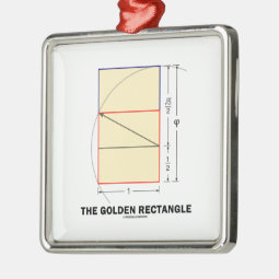 The Golden Rectangle (Geometry Math Ratio) Metal Ornament | Zazzle