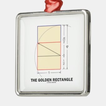 The Golden Rectangle (Geometry Math Ratio) Metal Ornament | Zazzle