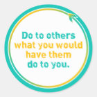 The Golden Rule Poster Square Sticker | Zazzle.com