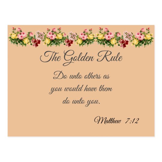 The Golden Rule Postcard | Zazzle.com