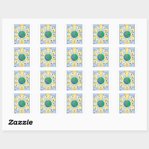 The Golden Rule Poster Square Sticker | Zazzle