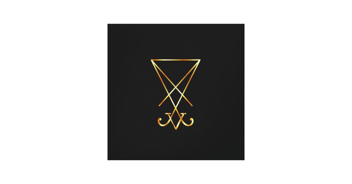 The golden sigil of Lucifer Canvas Print | Zazzle