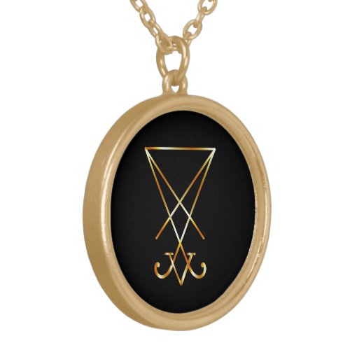 The golden sigil of Lucifer Gold Plated Necklace | Zazzle