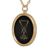 The golden sigil of Lucifer Gold Plated Necklace | Zazzle