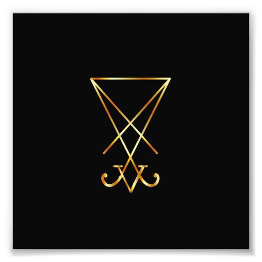 The golden sigil of Lucifer Photo Print | Zazzle.com