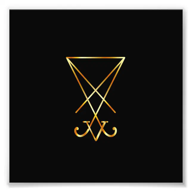 The golden sigil of Lucifer Photo Print | Zazzle
