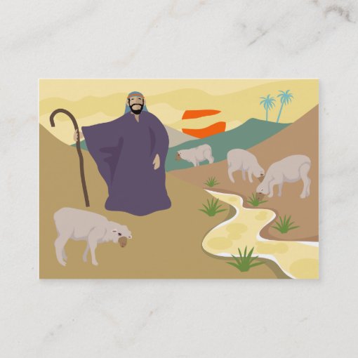 The Good Shepherd, Bible Scripture Verse Business Card | Zazzle