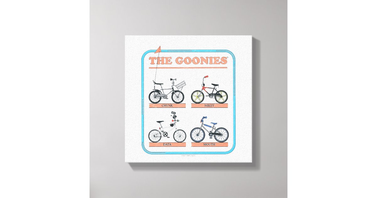 The Goonies Bicycle Chart Canvas Print | Zazzle