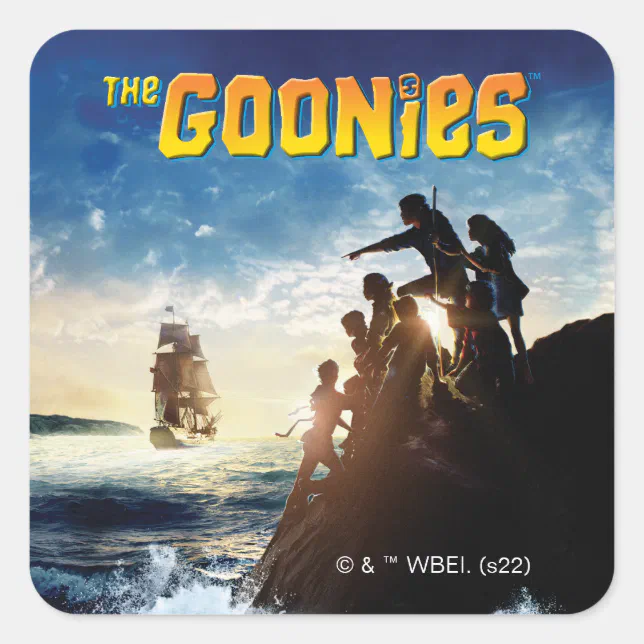 The Goonies Pirate Ship Theatrical Art Square Sticker | Zazzle