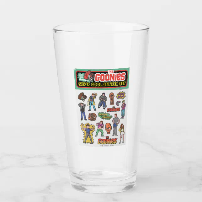 The Goonies Retro Sticker Sheet Graphic Glass | Zazzle