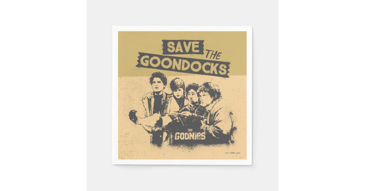 The Goonies "Save The Goon Docks" Napkins | Zazzle