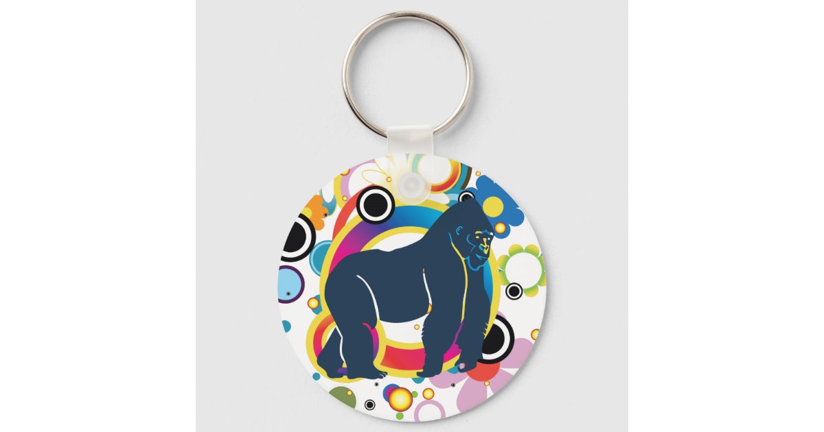 The Gorilla Keychain | Zazzle