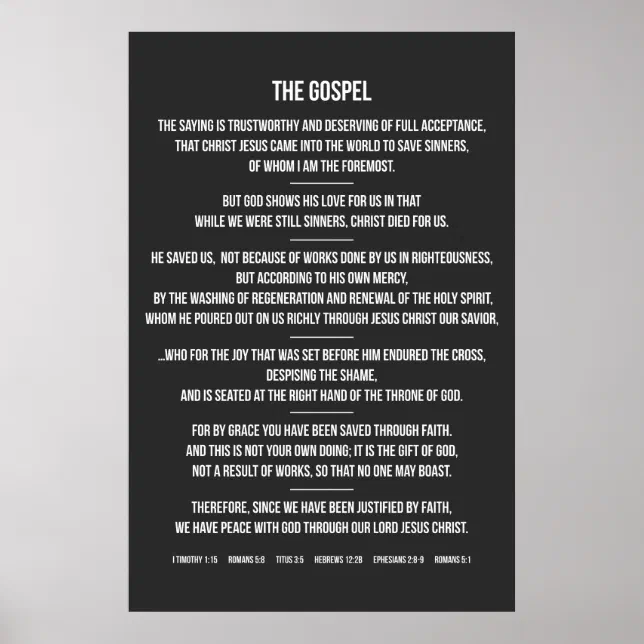 The Gospel Poster | Zazzle