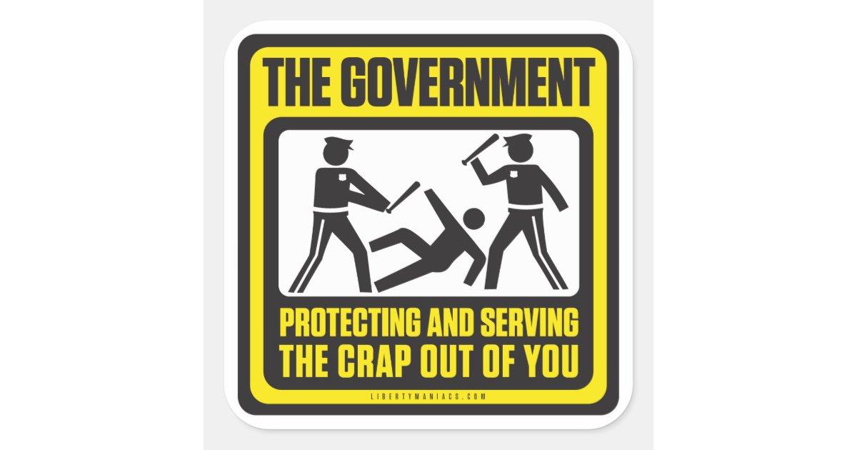 The Government Shirt Square Sticker | Zazzle