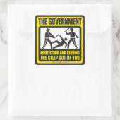 The Government Shirt Square Sticker | Zazzle