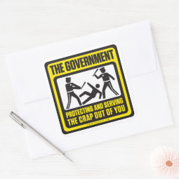 The Government Shirt Square Sticker | Zazzle