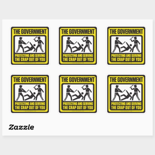 The Government Shirt Square Sticker | Zazzle