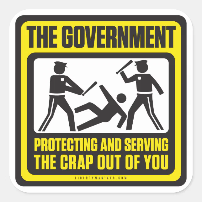 The Government Shirt Square Sticker | Zazzle