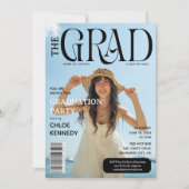 The GRAD Cover Photo Magazine Graduation Party Invitation | Zazzle