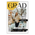 The Grad Fun Trendy Graduate Photo Magazine Cover Card | Zazzle