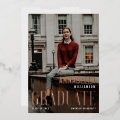 The Graduate Trendy Classy Grad Magazine Cover Foil Invitation | Zazzle