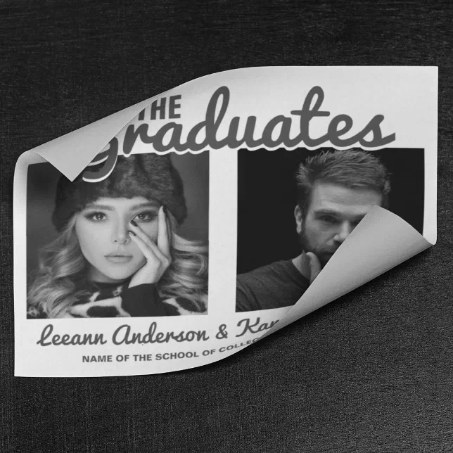 The graduates | Double Graduation Welcome Poster | Zazzle