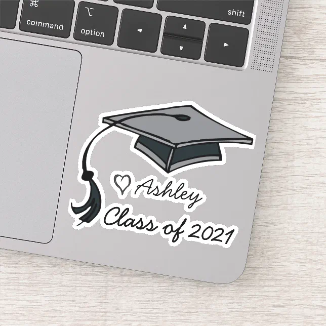 The Graduation Year Custom Name Personalized Sticker | Zazzle