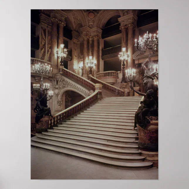 The Grand Staircase of the Opera-Garnier Poster | Zazzle