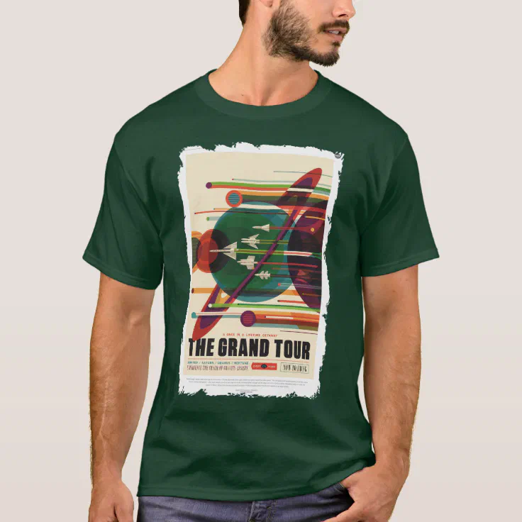 The Grand Tour - Retro NASA Travel Poster Shirt | Zazzle