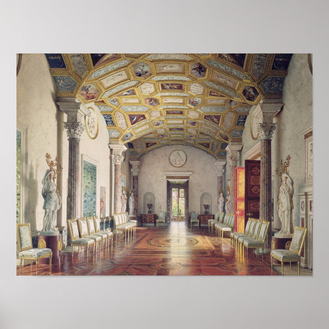 The Great Agate Hall in the Catherine Palace Poster | Zazzle