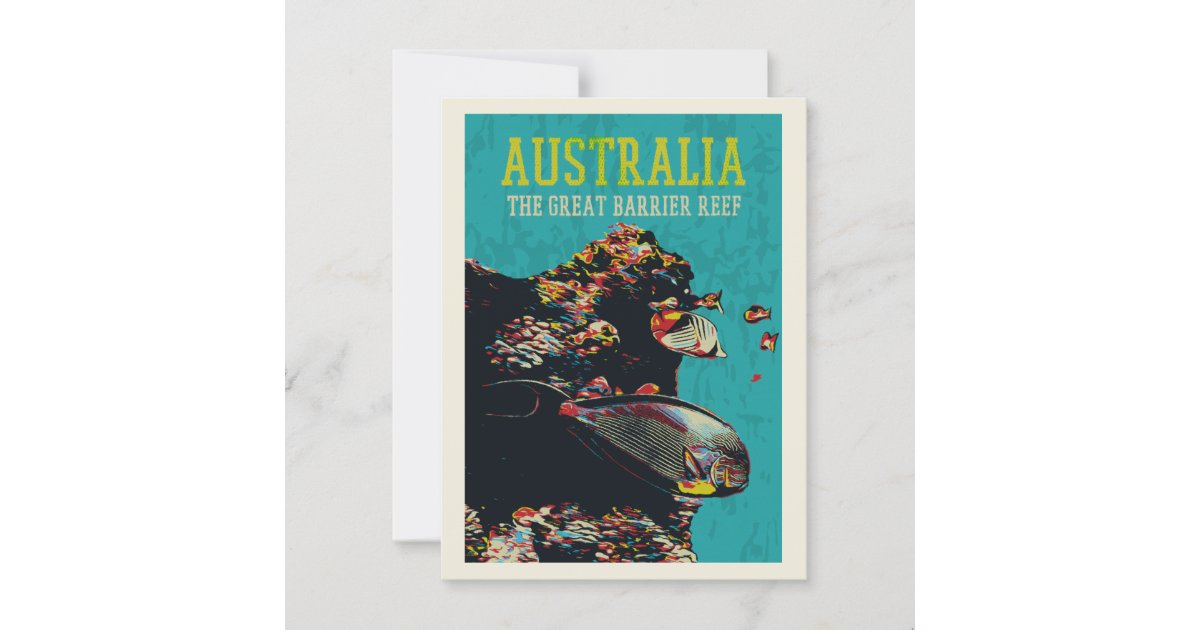 The great barrier reef, Australia Postcard | Zazzle